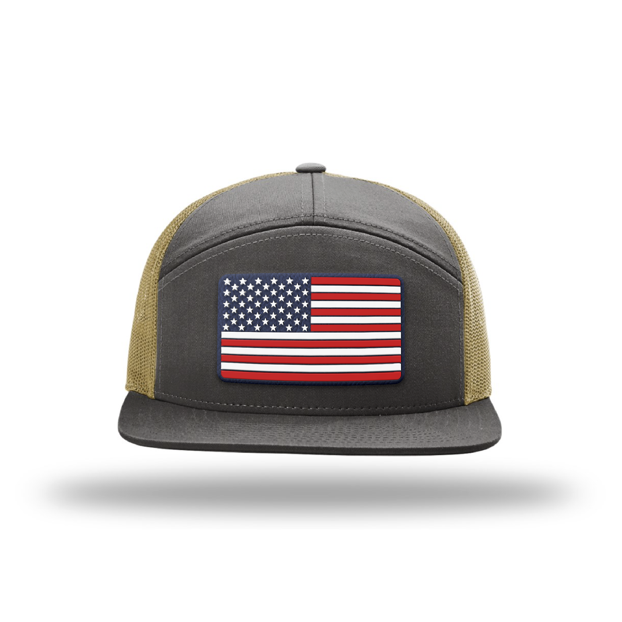 American Flag PVC Patch 7 Panel Hats – Perfect Union Threads